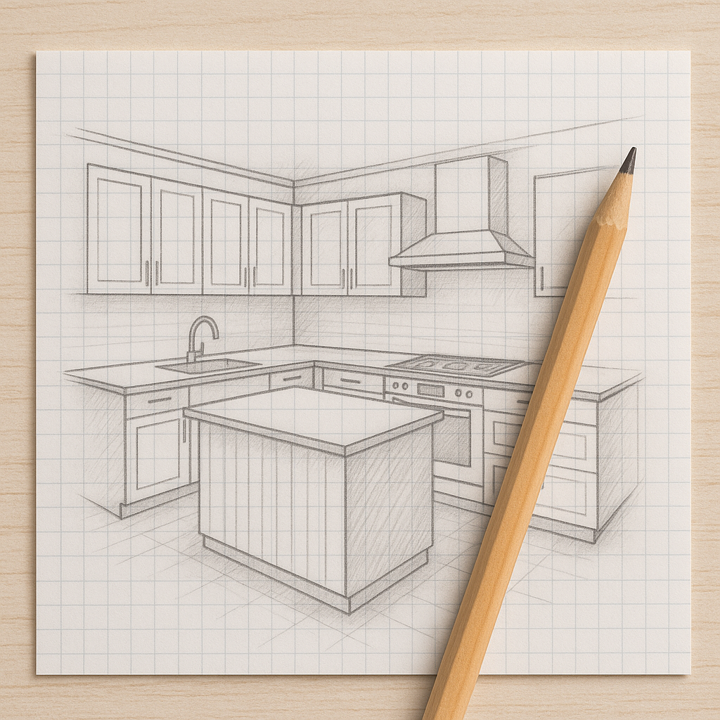 How to Design Your Own Kitchen with Just a Pencil, Paper, and Ruler ...